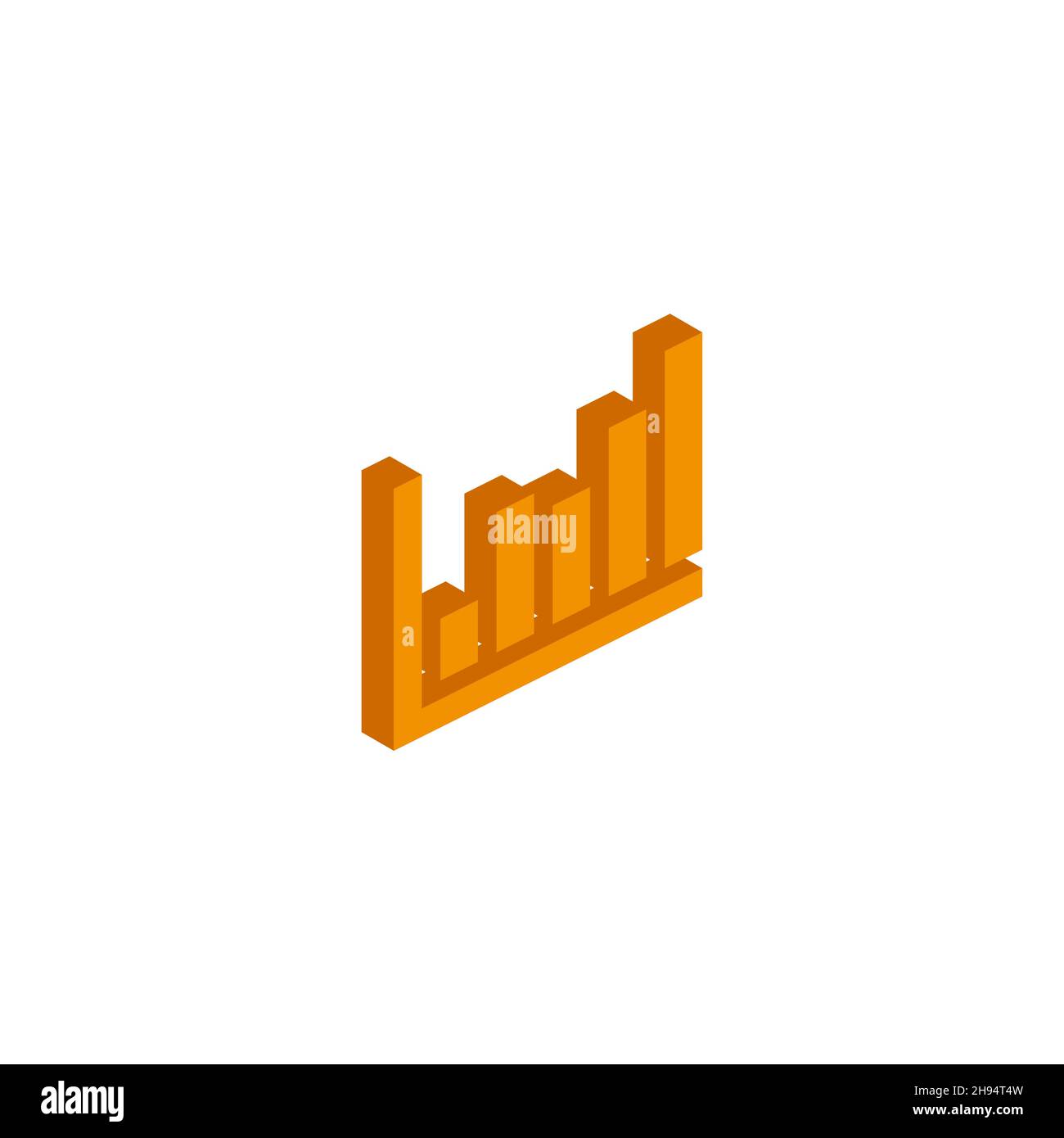 Vector isometric graph icon on white background. EPS Stock Vector Image ...