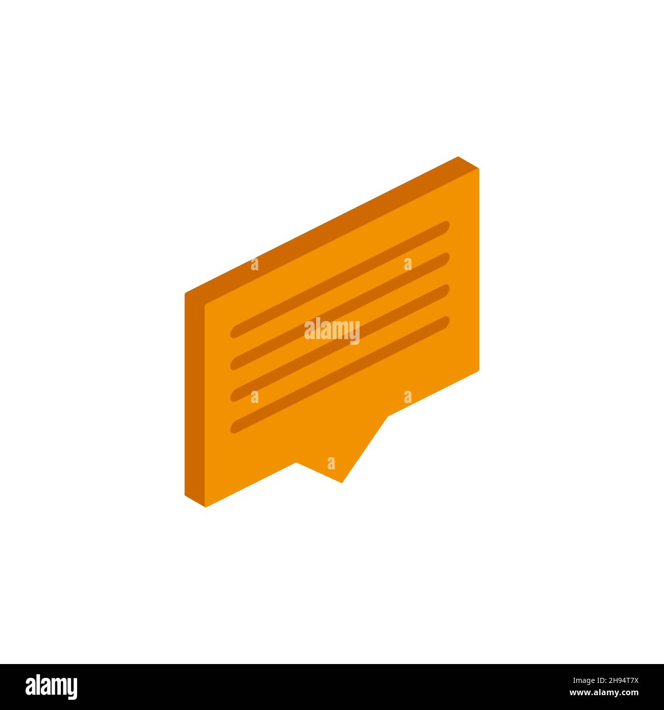 Vector isometric message icon on a white background EPS Stock Vector ...