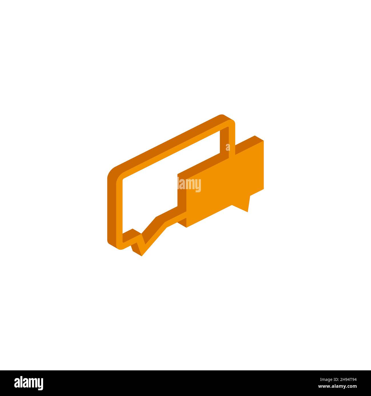 Vector isometric message icon on a white background EPS Stock Vector ...