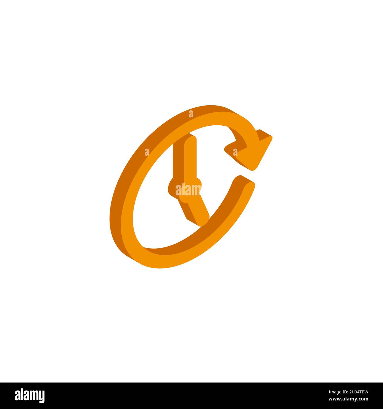 Vector isometric clock icon on a white background eps Stock Vector ...