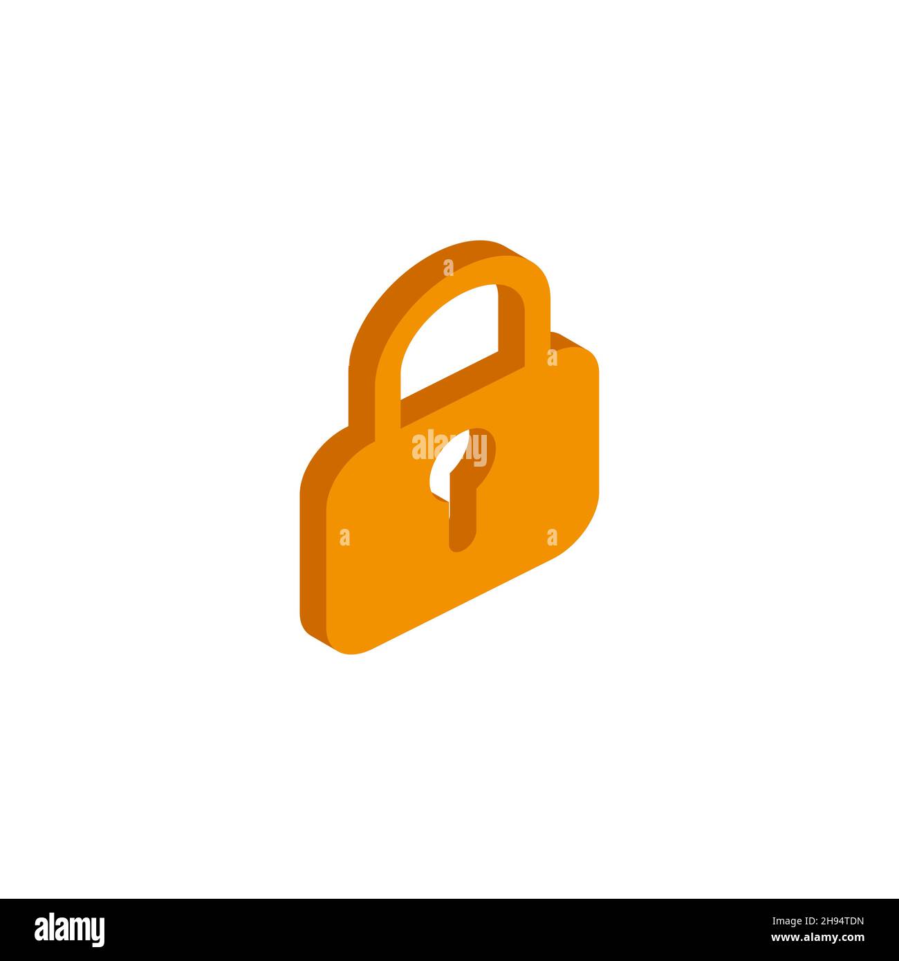 Vector isometric Lock icon on a white background eps Stock Vector Image ...