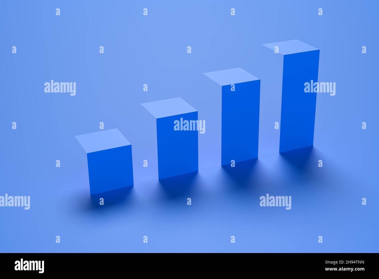 Growth concept: Higher and higher Cuboids in a row Stock Photo - Alamy