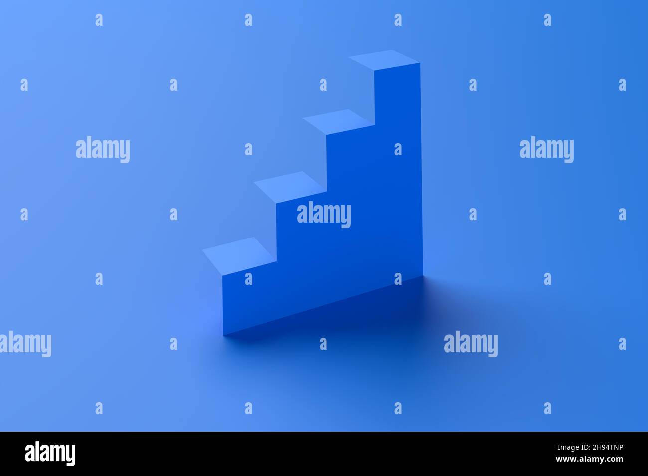 Growth concept: A symbolic staircase reaching higher and higher Stock ...
