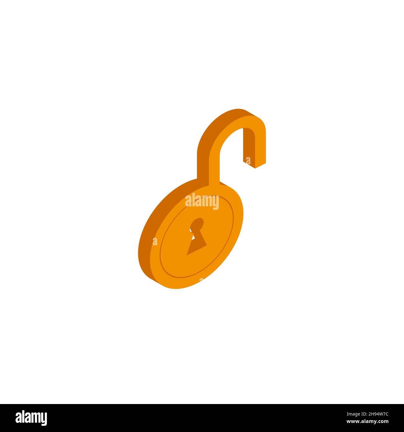 Vector isometric Lock icon on a white background eps Stock Vector Image ...