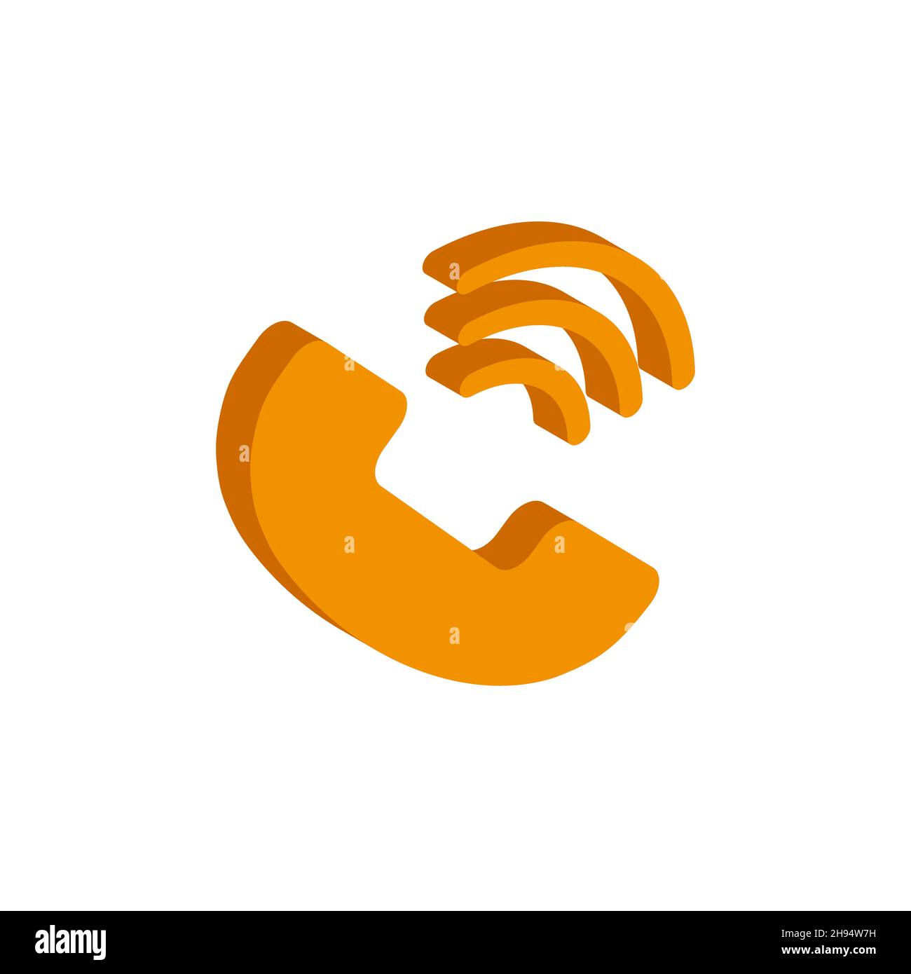 Vector isometric telephone icon on a white background EPS Stock Vector ...