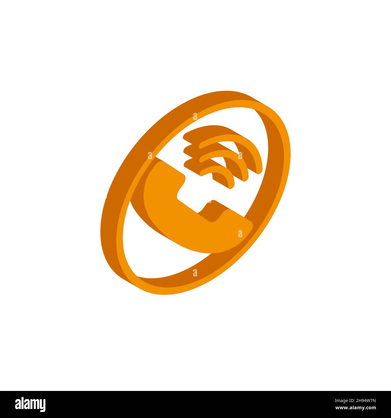 Vector isometric telephone icon on a white background EPS Stock Vector ...