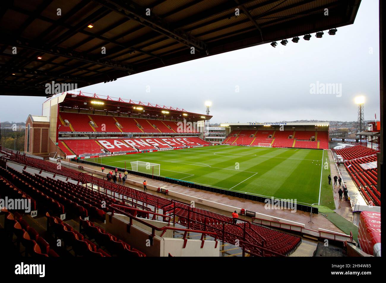 General interior view of Oakwell Stadium, home of Barnsley Stock Photo ...