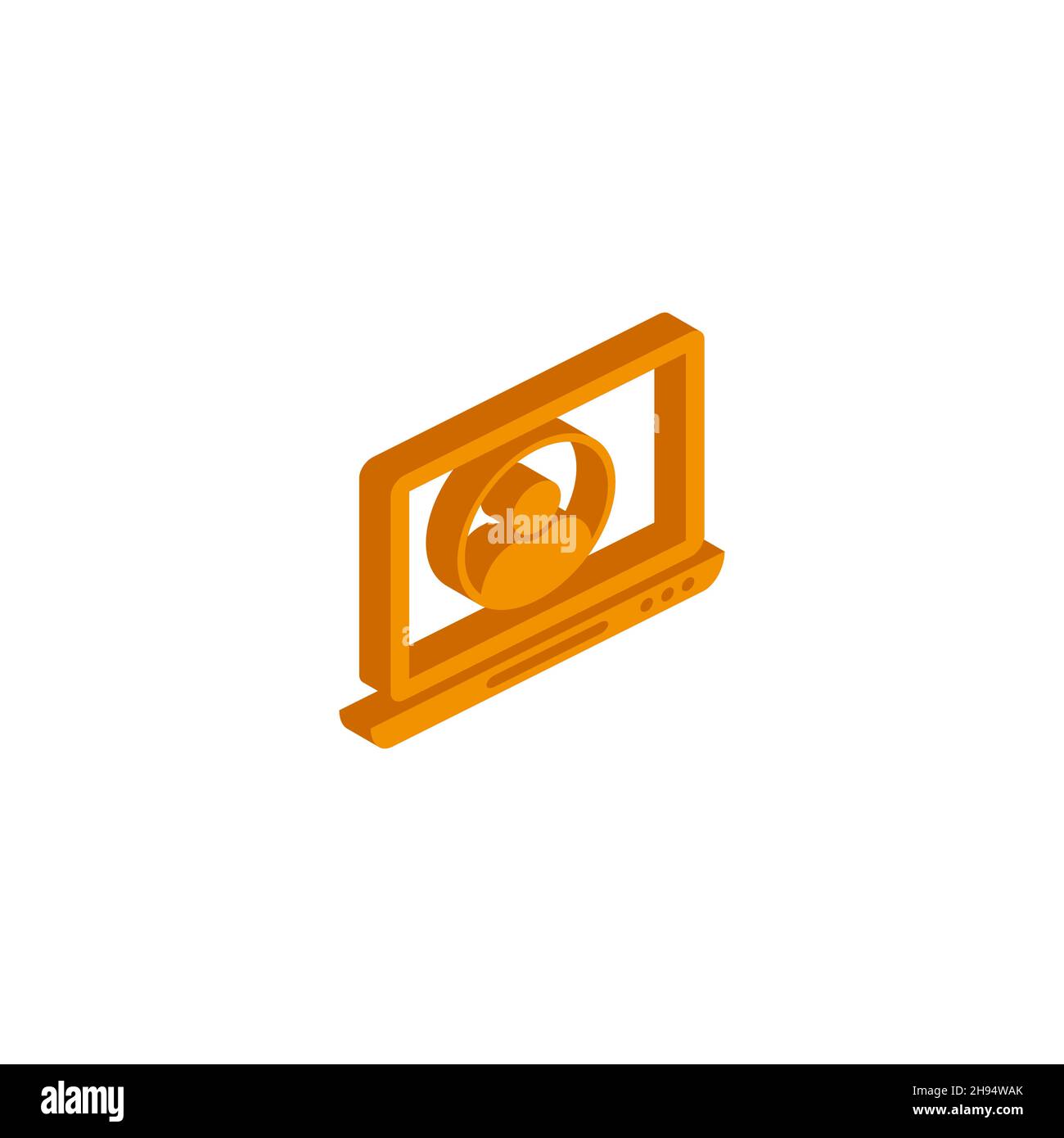 Vector isometric laptop icon on a white background eps Stock Vector ...