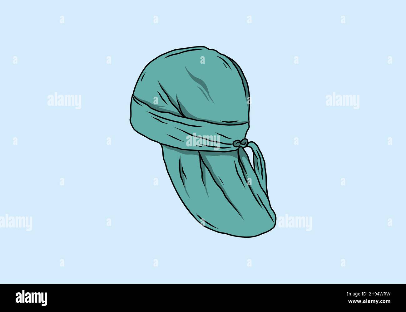 Blue color of durag illustration design Stock Vector Image & Art - Alamy