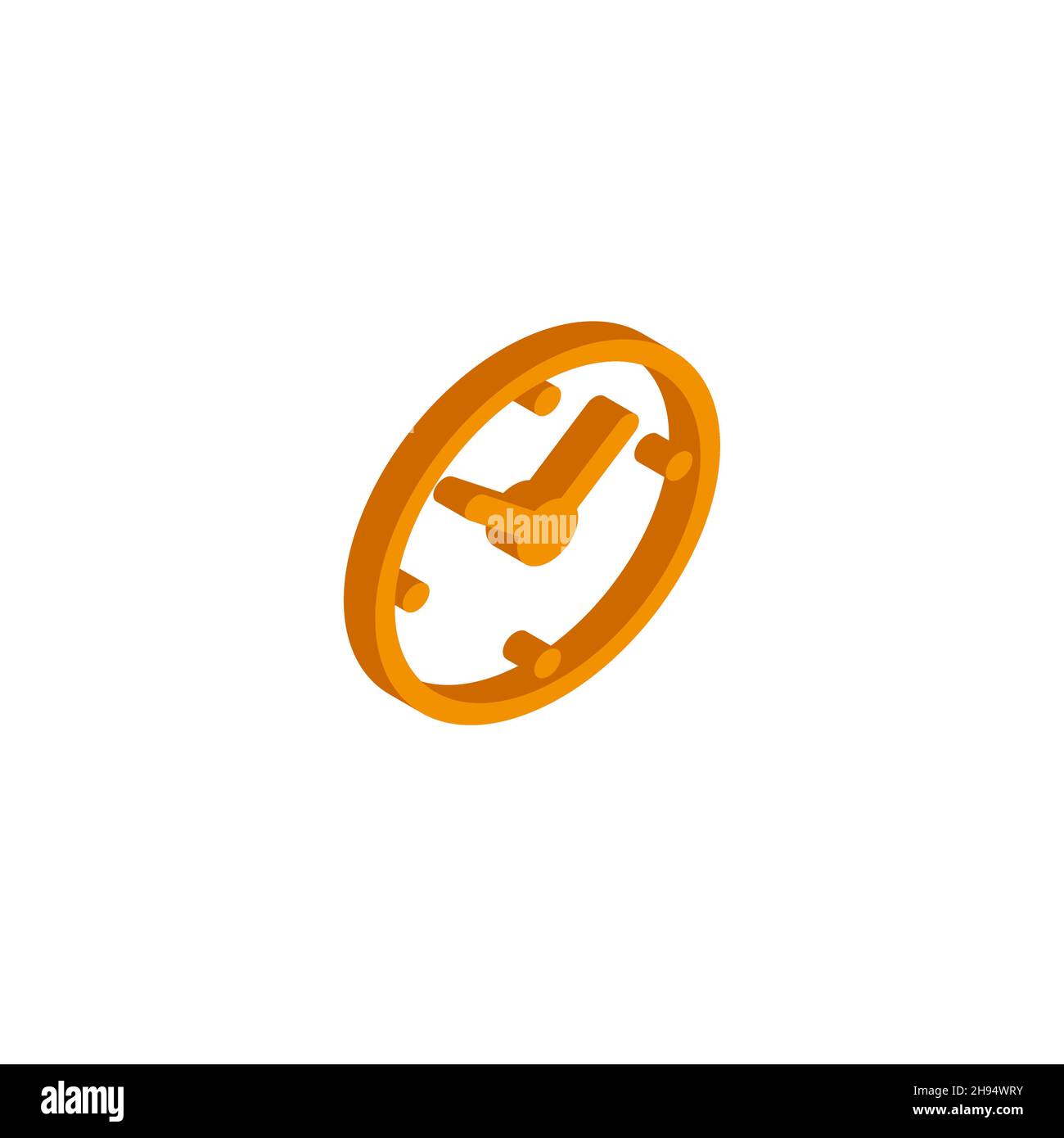 Vector isometric clock icon on a white background eps Stock Vector ...