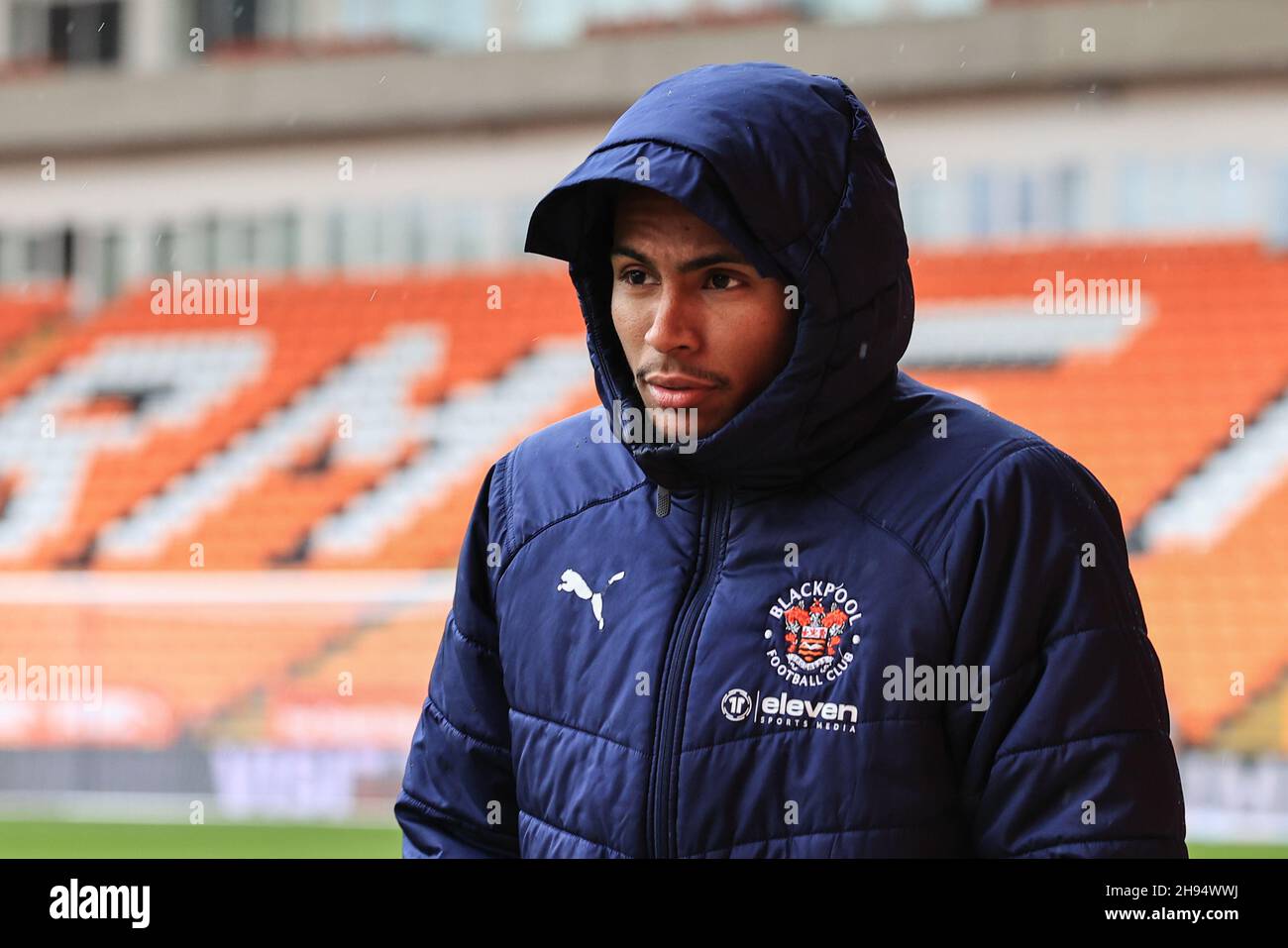 Blackpool, UK. 04th Dec, 2021. Demetri Mitchell #15 of Blackpool ...