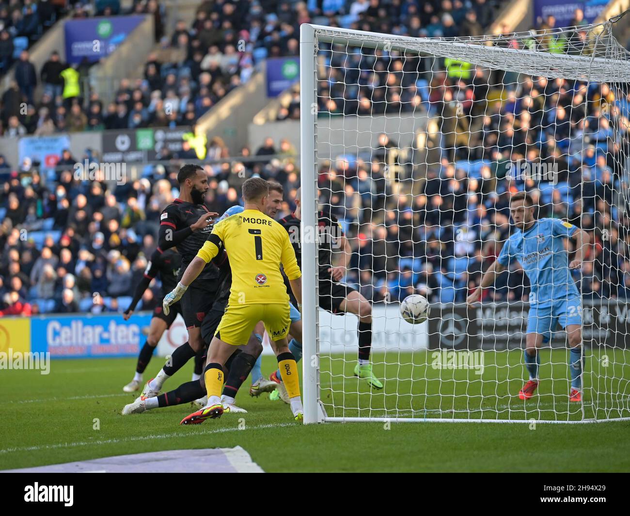 Kyle Bartley #5 of West Bromwich Albion clips the ball into the ...