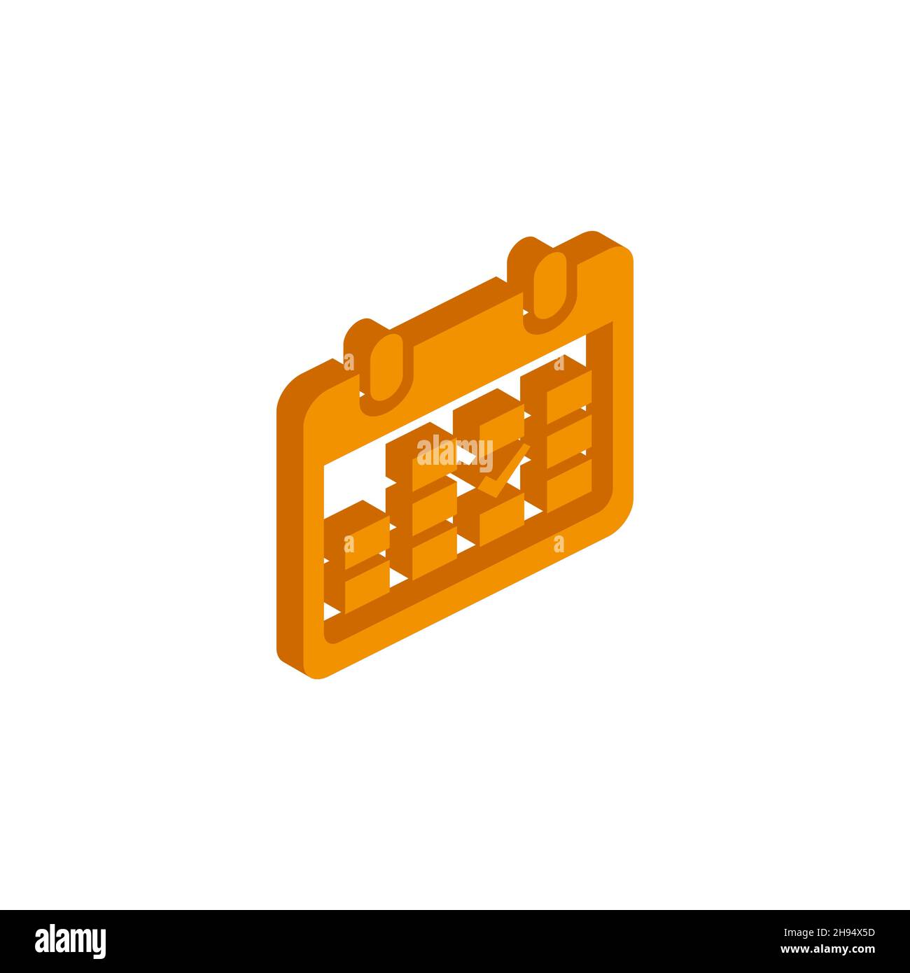 Vector isometric calendar icon on a white background eps Stock Vector ...