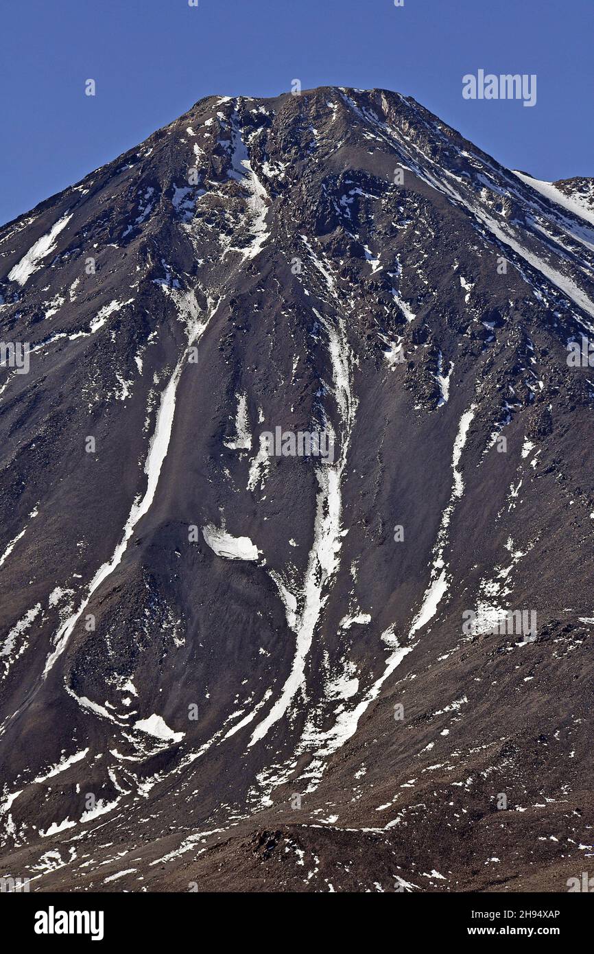 Vertical shot of a volcano in the Atacama desert in northern Chile ...