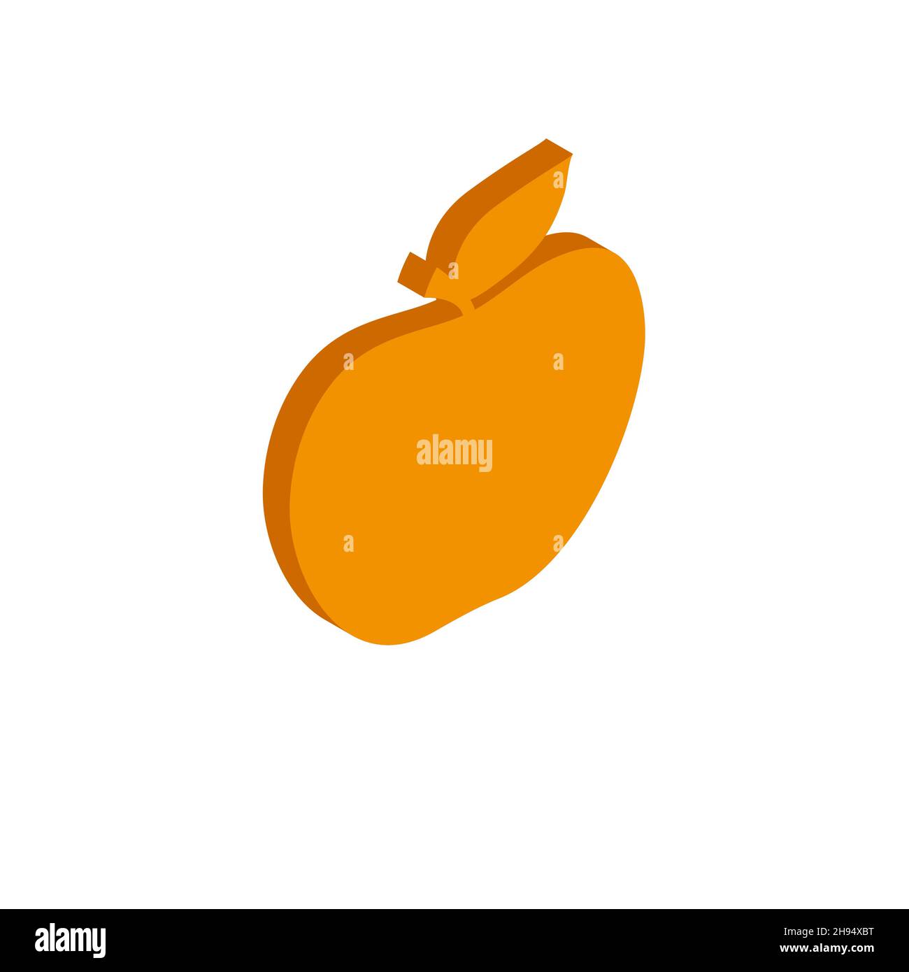 Vector isometric apple icon on a white eps Stock Vector Image & Art - Alamy