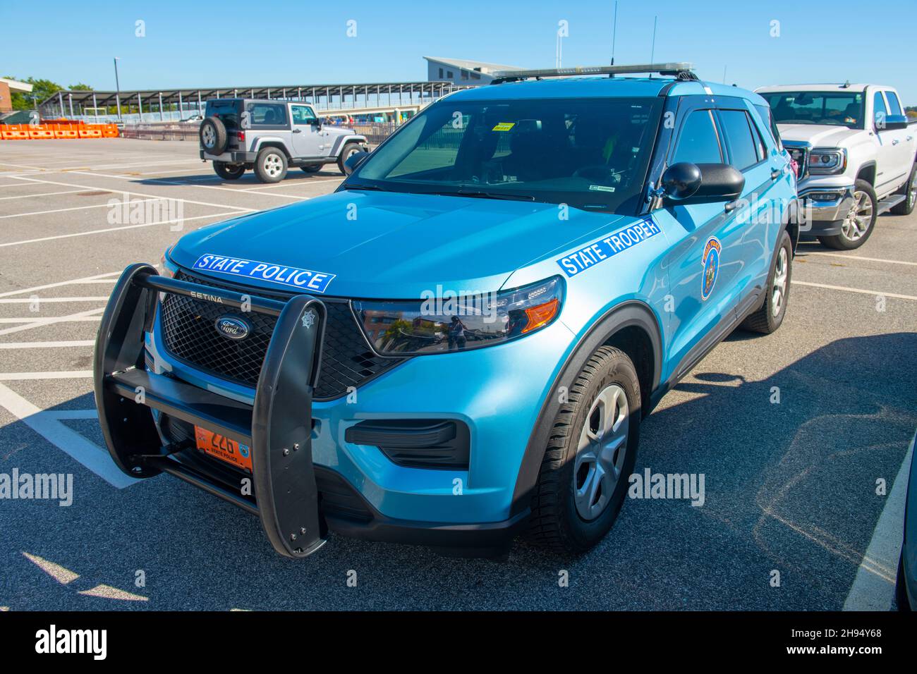Ford Interceptor Maine State Police Interceptor SUV car in downtown ...