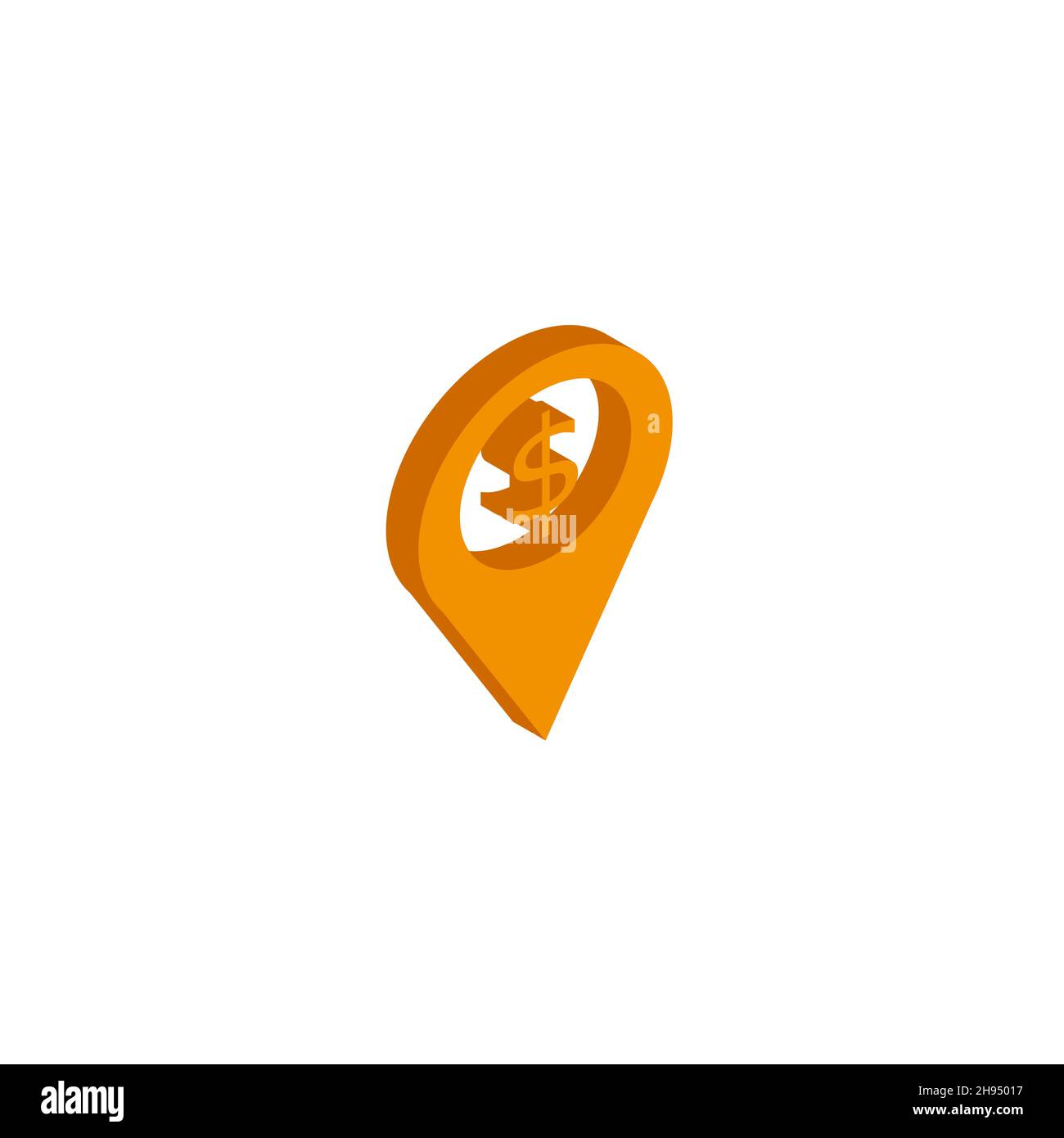 Vector icon map Icons markers. isometric. 3d sign isolated on white ...