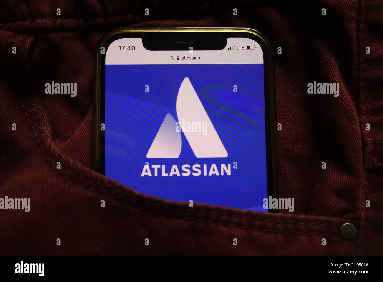 KONSKIE, POLAND - September 15, 2021: Atlassian Corporation Plc logo ...