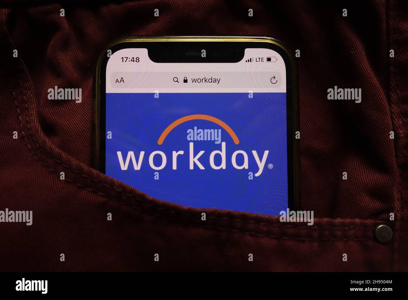 KONSKIE, POLAND - September 15, 2021: Workday Inc logo displayed on ...