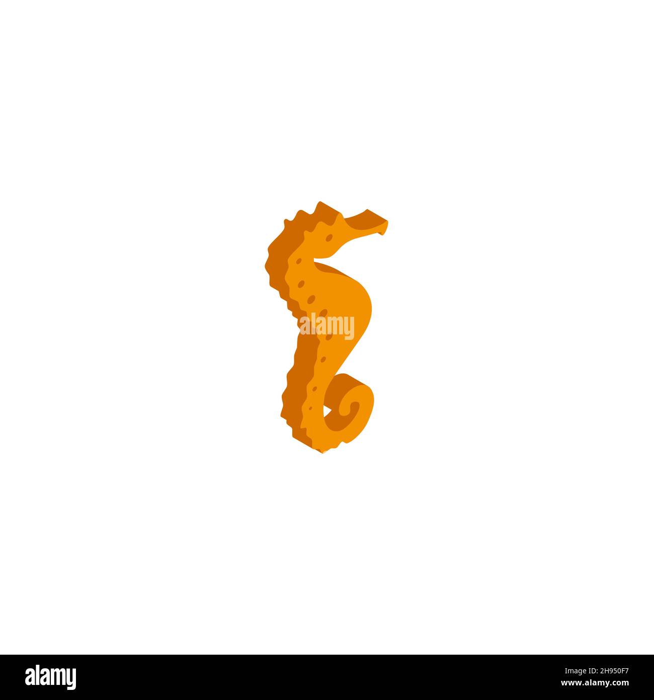 Vector isometric seahorse icon on a white background eps Stock Vector ...