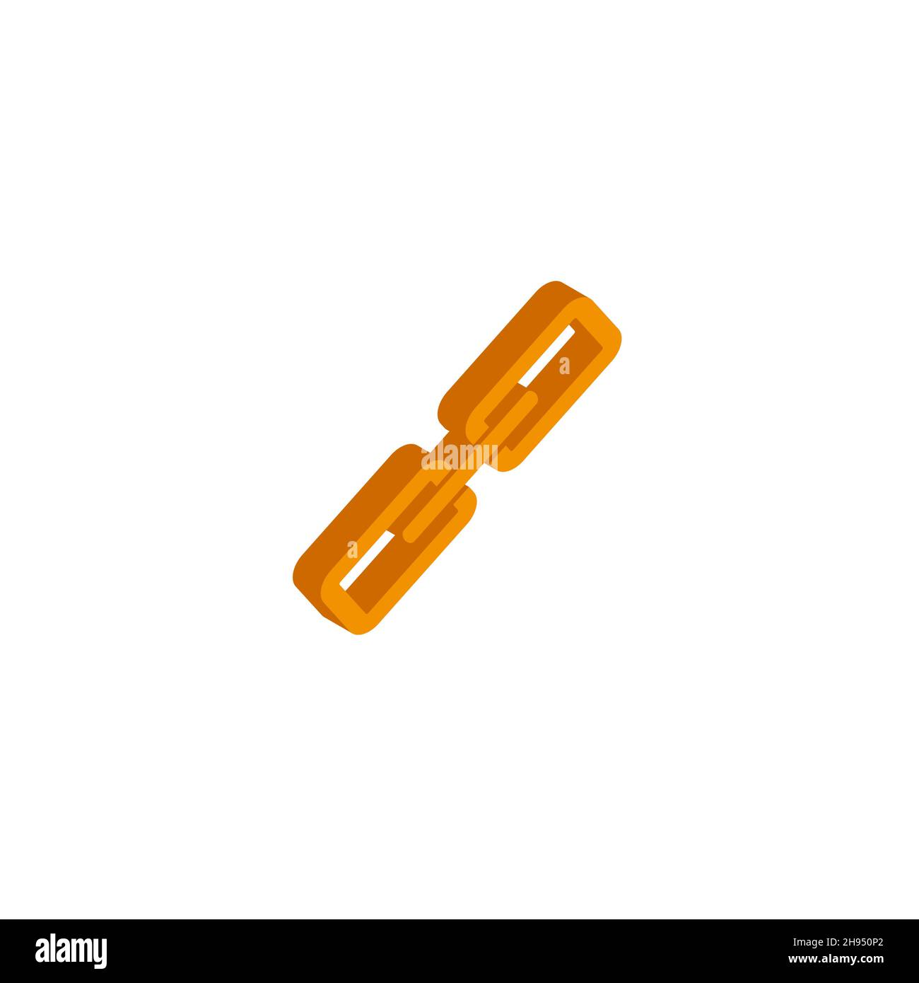 Vector icon chain isometric. 3d sign isolated on white background. eps ...
