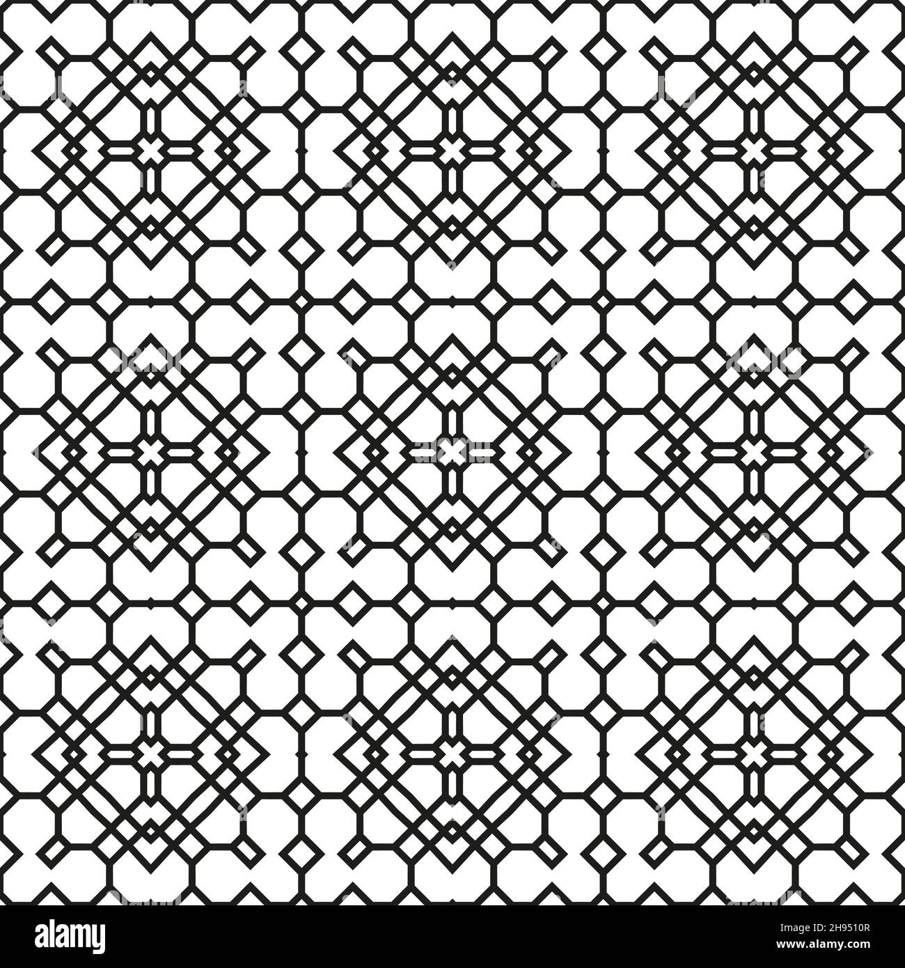 Vector seamless pattern. Modern stylish texture. Repeating geometric tiles with hexagonal ...