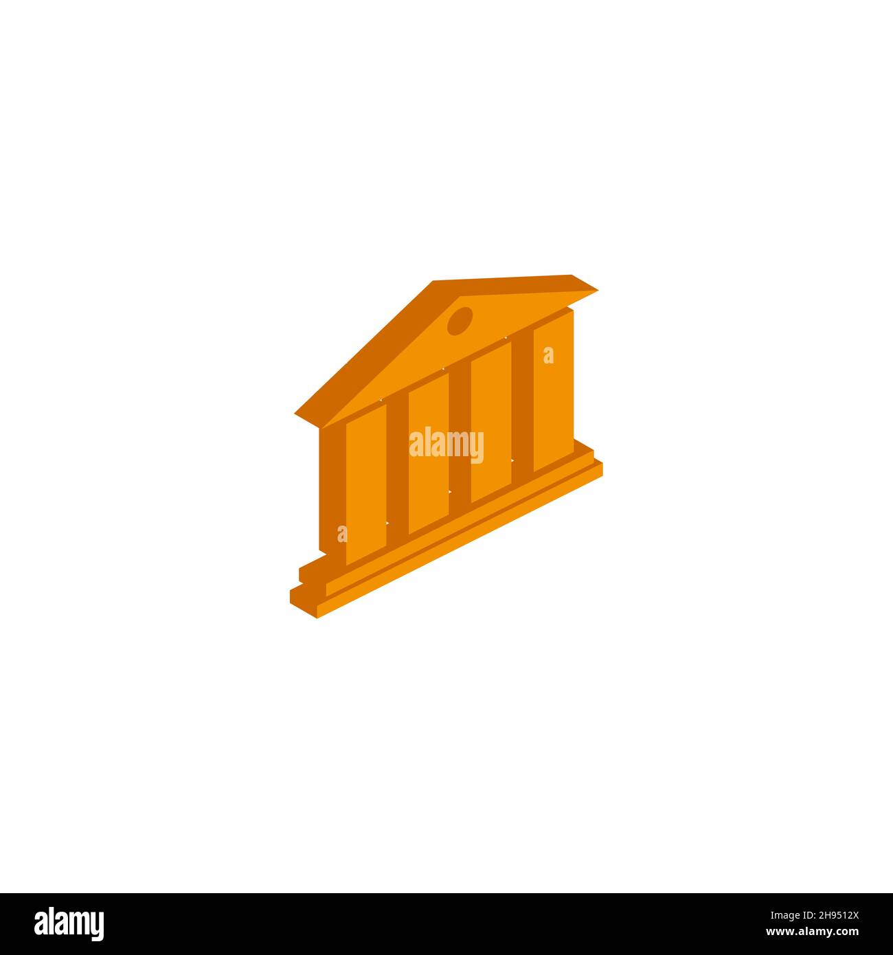 Vector isometric Bank icon on a white background eps Stock Vector Image ...