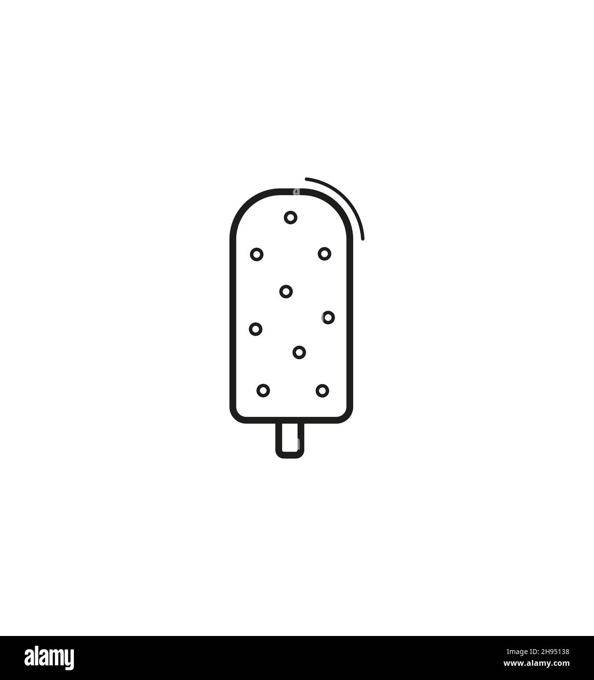 ice cream line art vector icon on white background eps Stock Vector ...