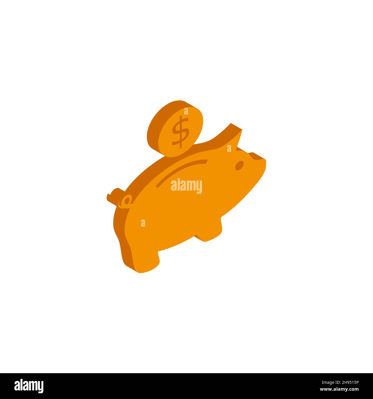Vector isometric Piggy bank simple icon on a white background eps Stock ...