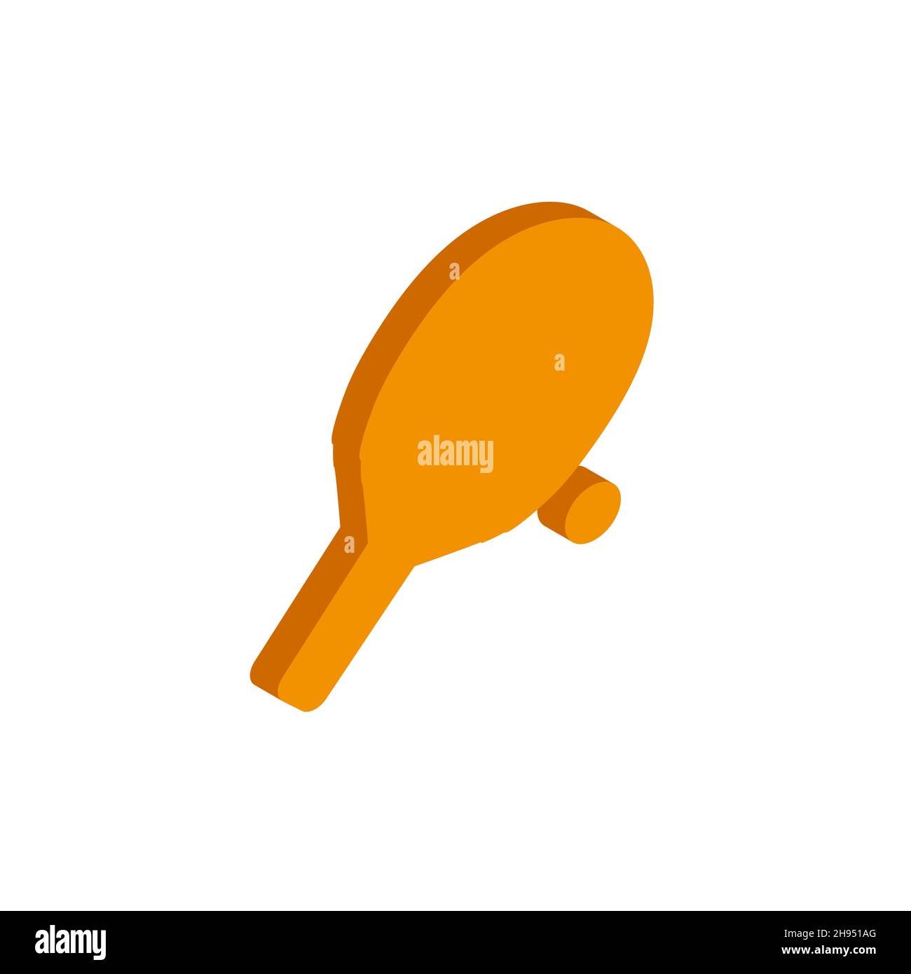 Isometric vector tennis racket icon sign isolated on white background ...