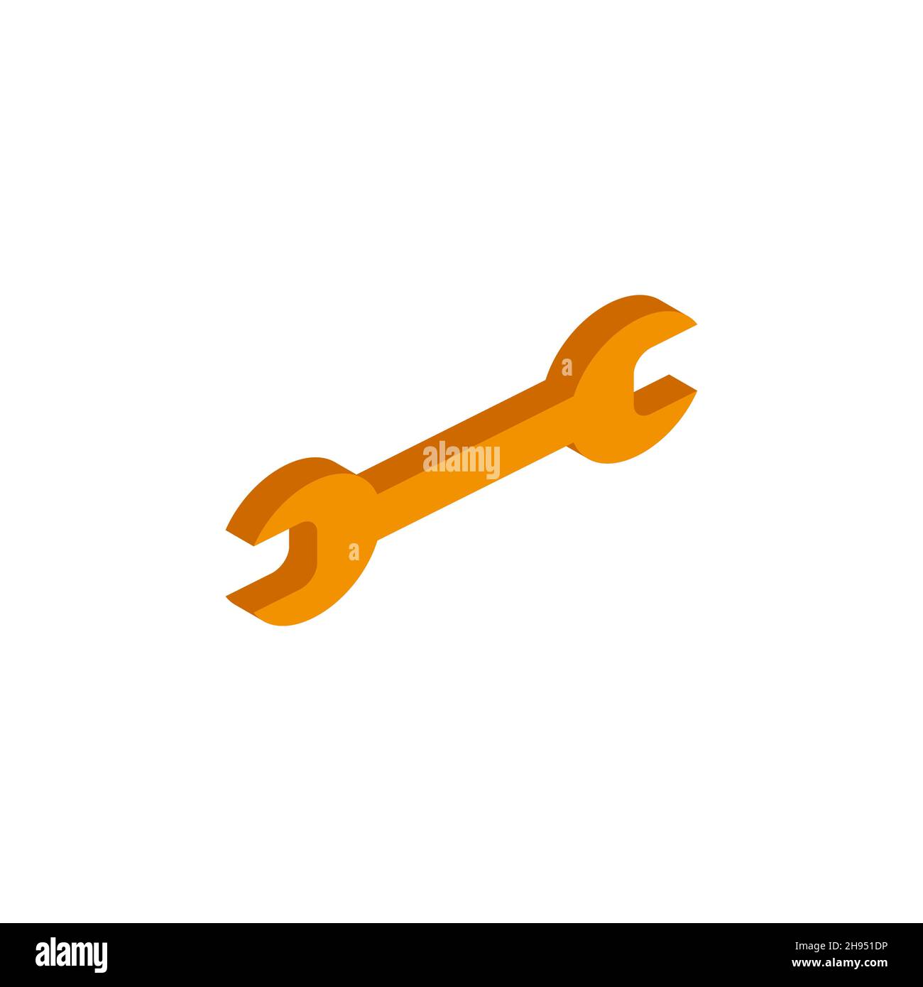 Vector icon wrench isometric. 3d sign isolated on white background. eps ...