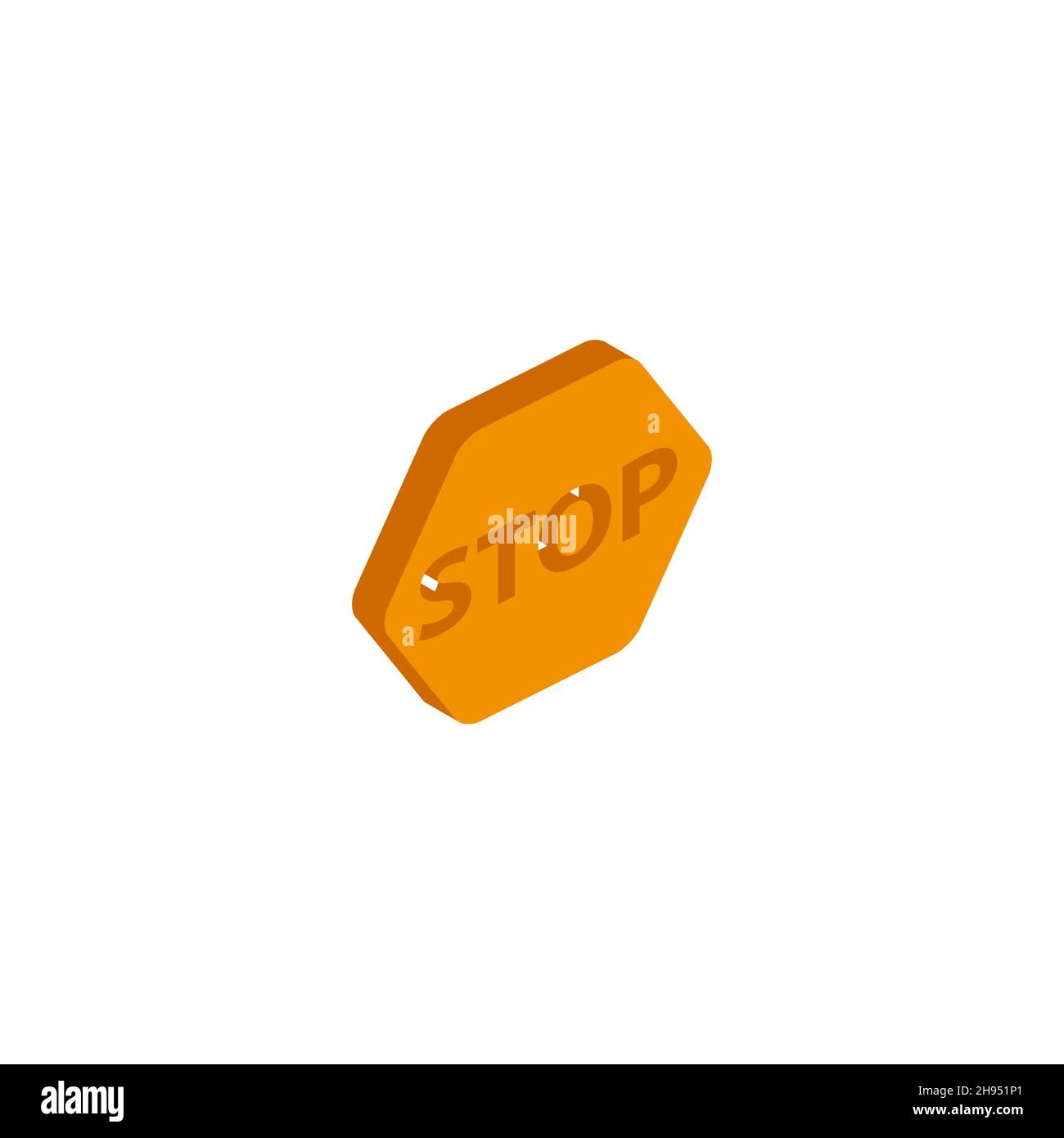 Vector isometric stop icon on a white background eps Stock Vector Image ...