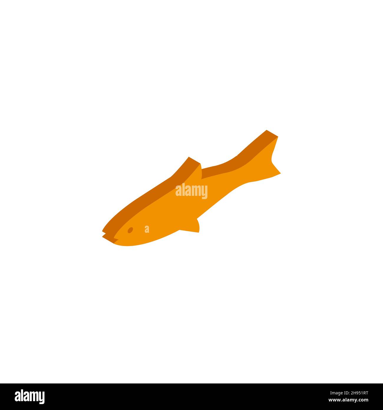 Isometric vector fish icon sign isolated on white background. eps Stock ...