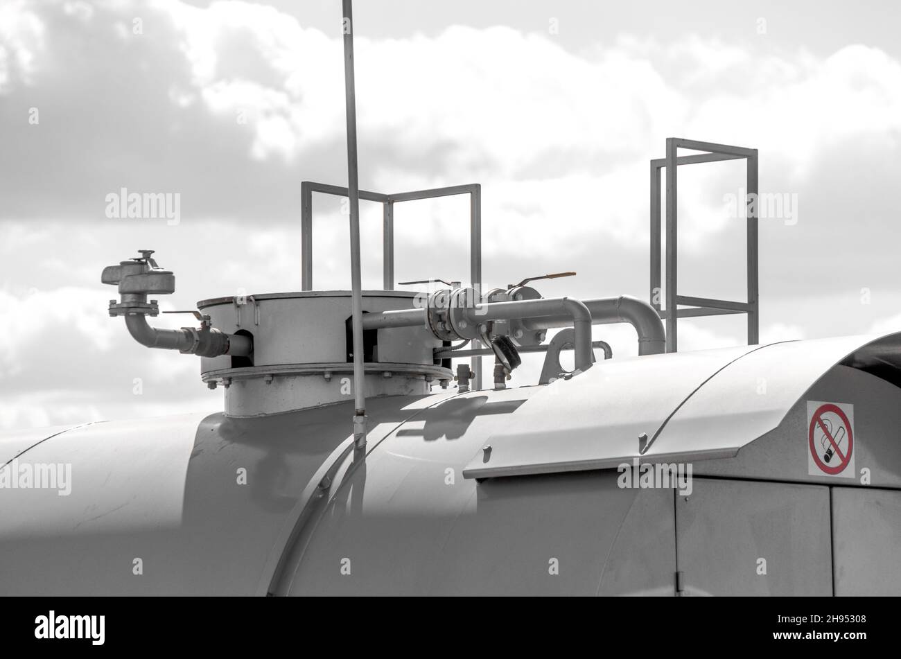 A gas tank closeup Stock Photo - Alamy