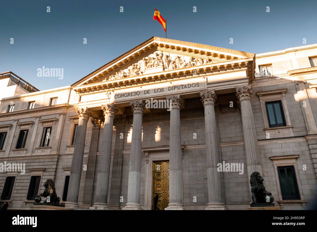Neoclassical Congreso De Los Diputados in Madrid, Spain is the seat of ...
