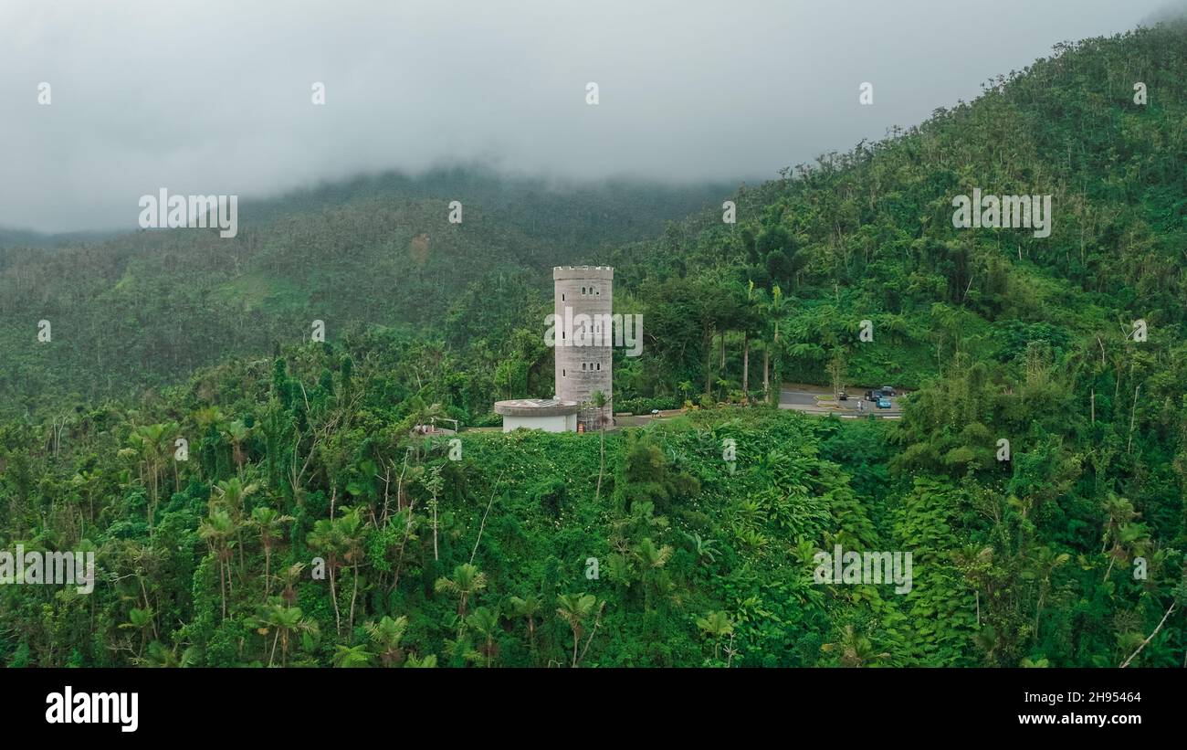 Yokahu Tower at El Yunque National Forest in Puerto Rico Stock Photo ...