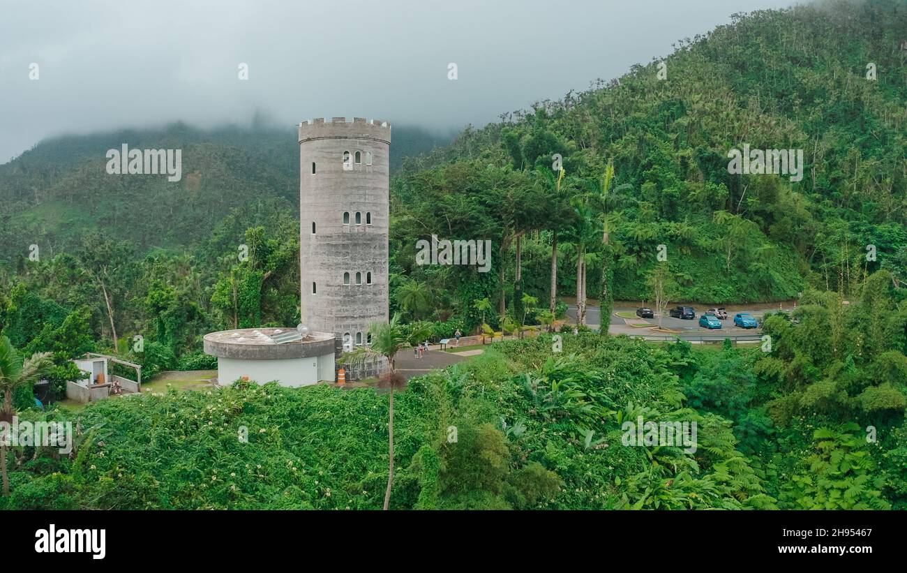 Yokahu Tower at El Yunque National Forest in Puerto Rico Stock Photo ...