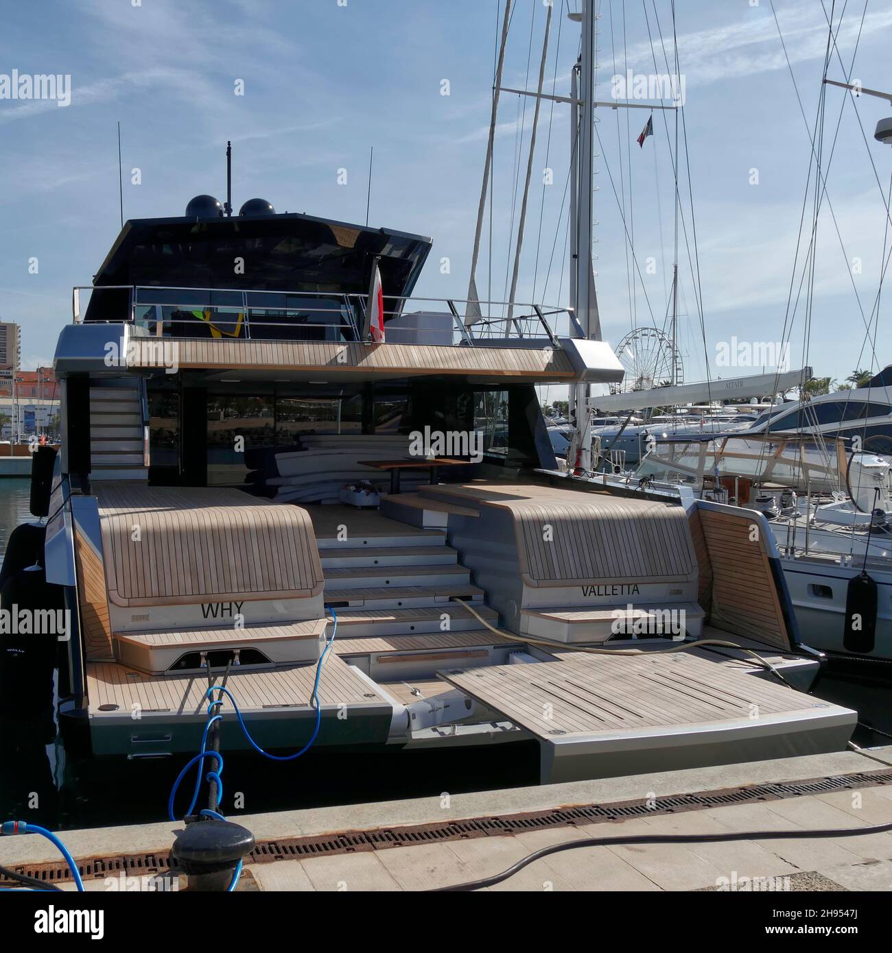 wally design superyacht why200 in harbour at Saint-Raphaël , Côte d ...
