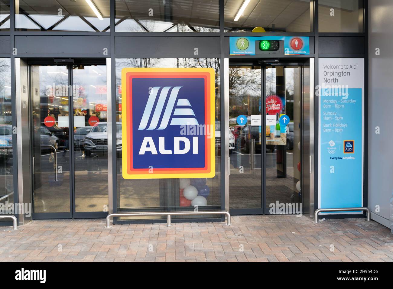 Orpington, London, UK 04 December 2021: Aldi opened its newest store at ...