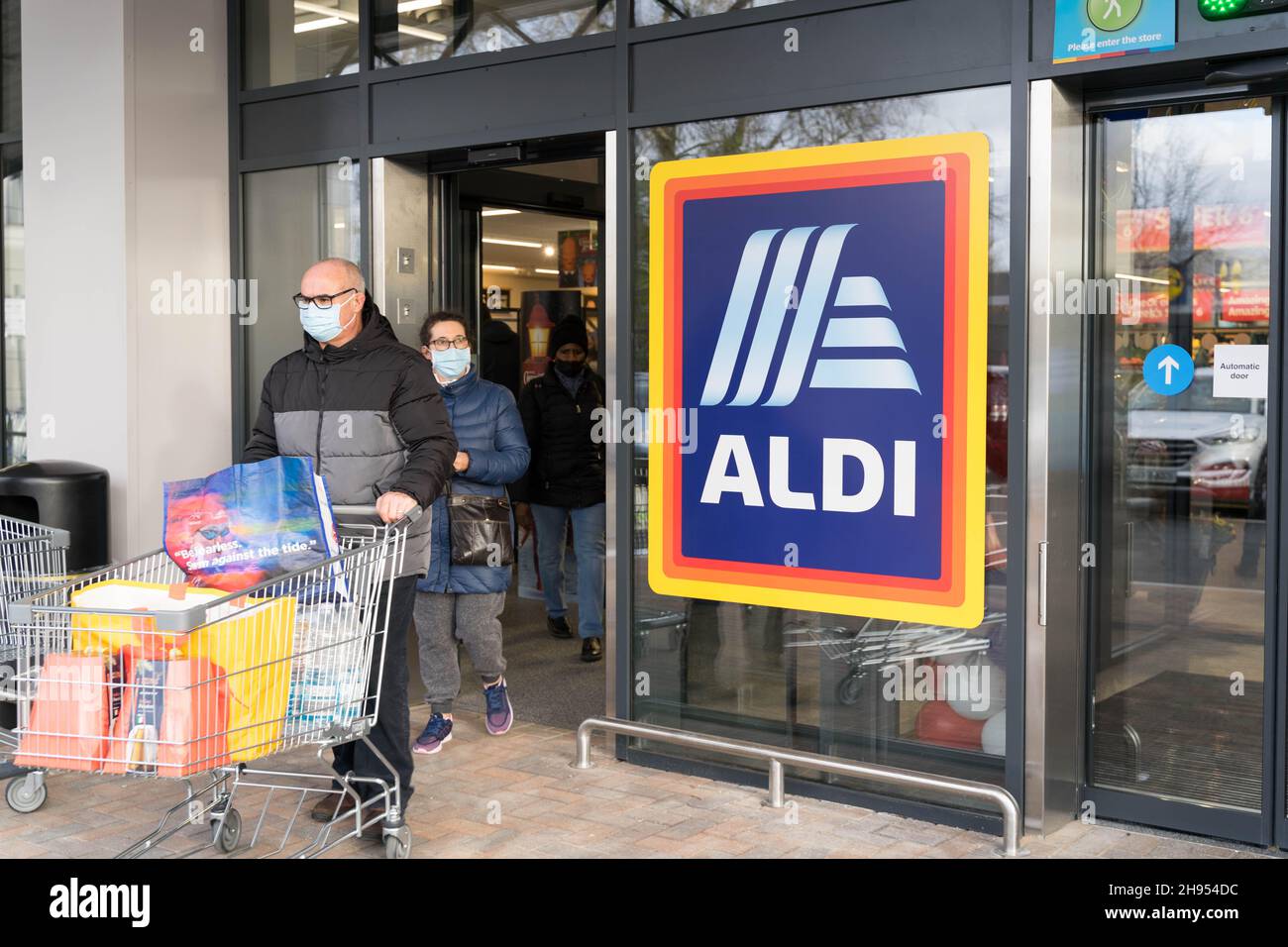 Orpington, London, UK 04 December 2021: Aldi opened its newest store at ...