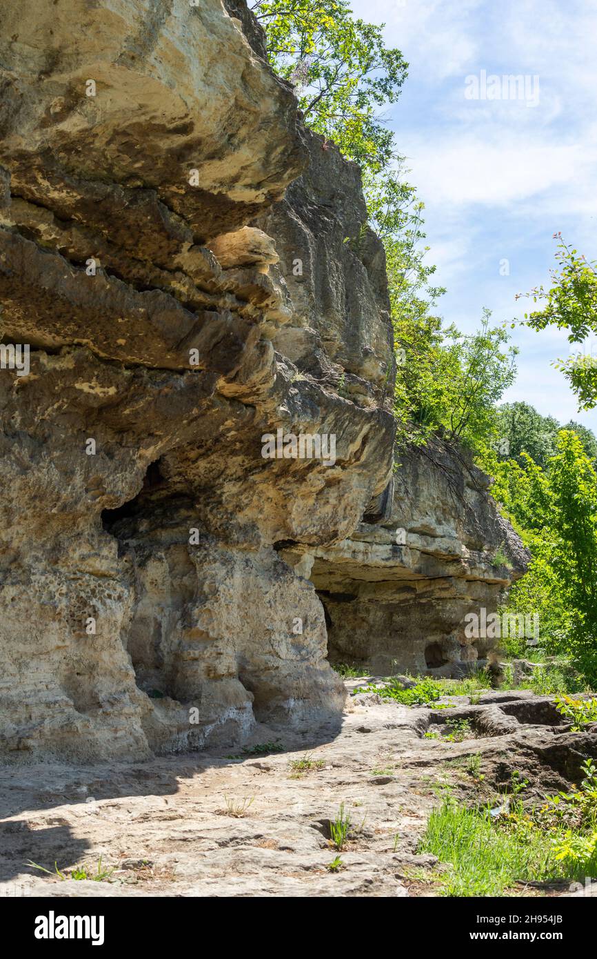 Medieval Albotin Rock Monastery, Vidin Region, Bulgaria Stock Photo - Alamy