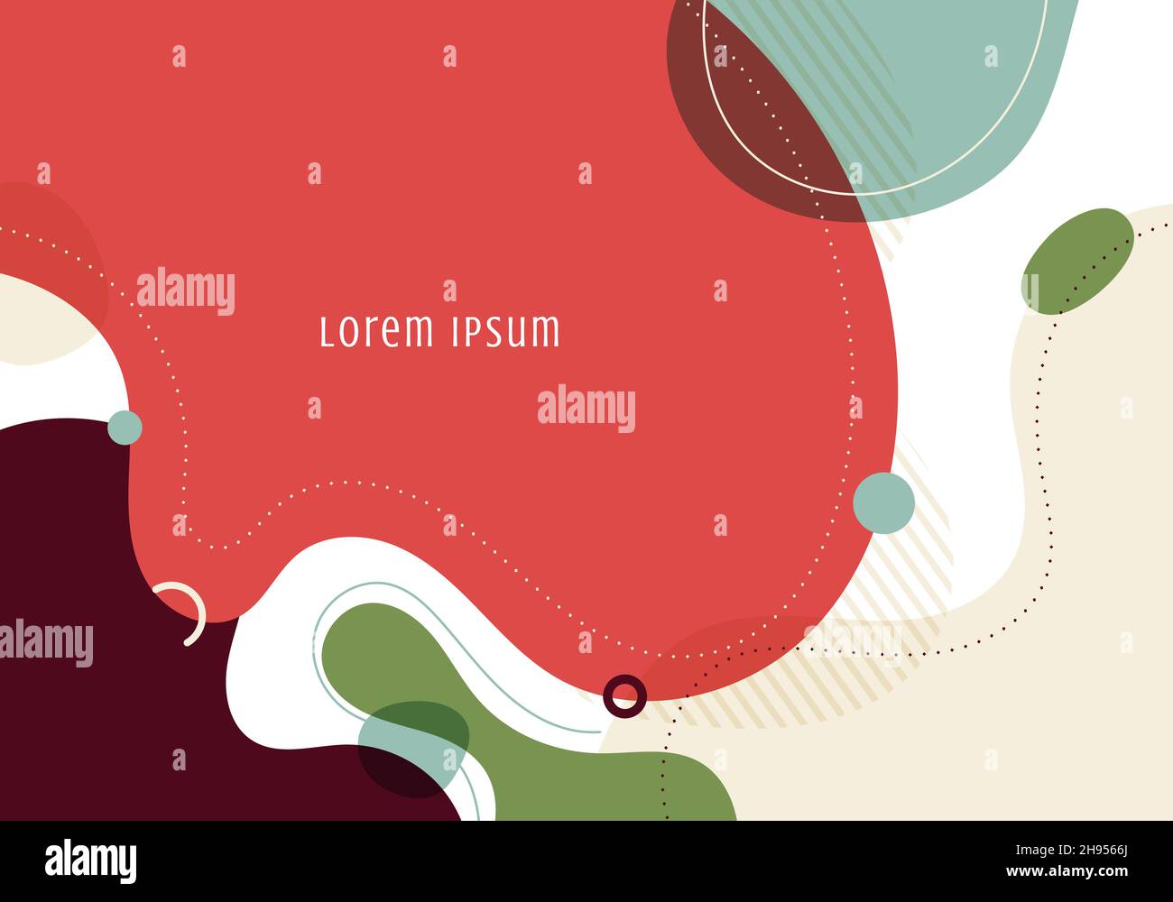 Abstract trendy organic shape composition amorphous forms and lines ...