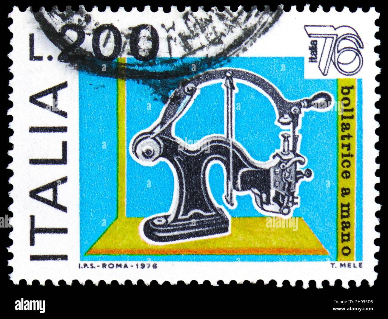 MOSCOW, RUSSIA - OCTOBER 24, 2021: Postage stamp printed in Italy shows ...