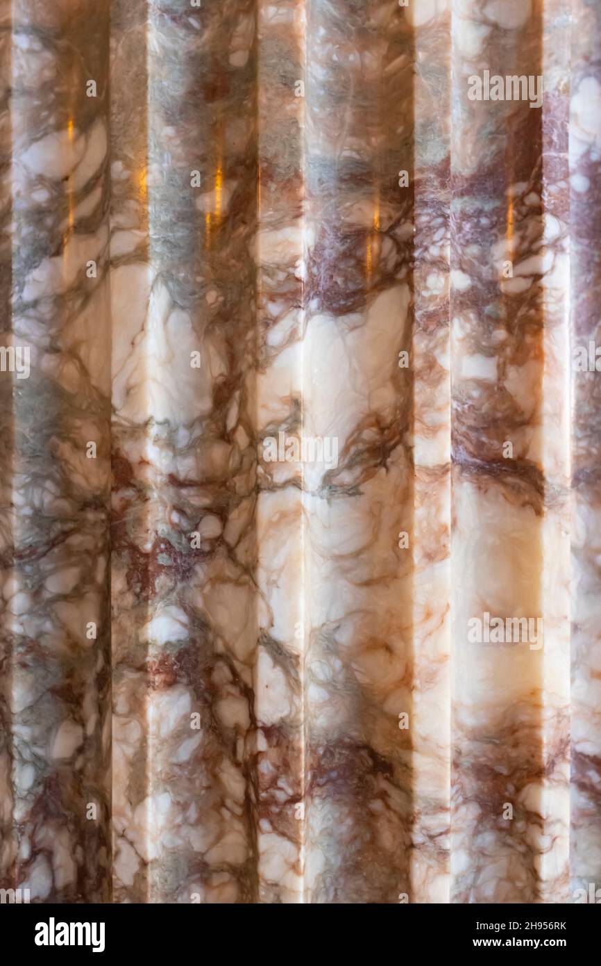 close up of fluted marble column at Kedleston Hall Derbyshire Stock ...