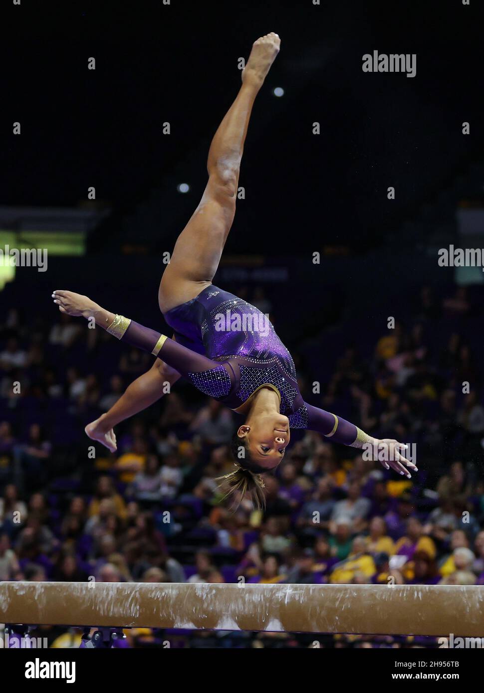 December 3, 2021: Haleigh Bryant performs on the balance beam during ...