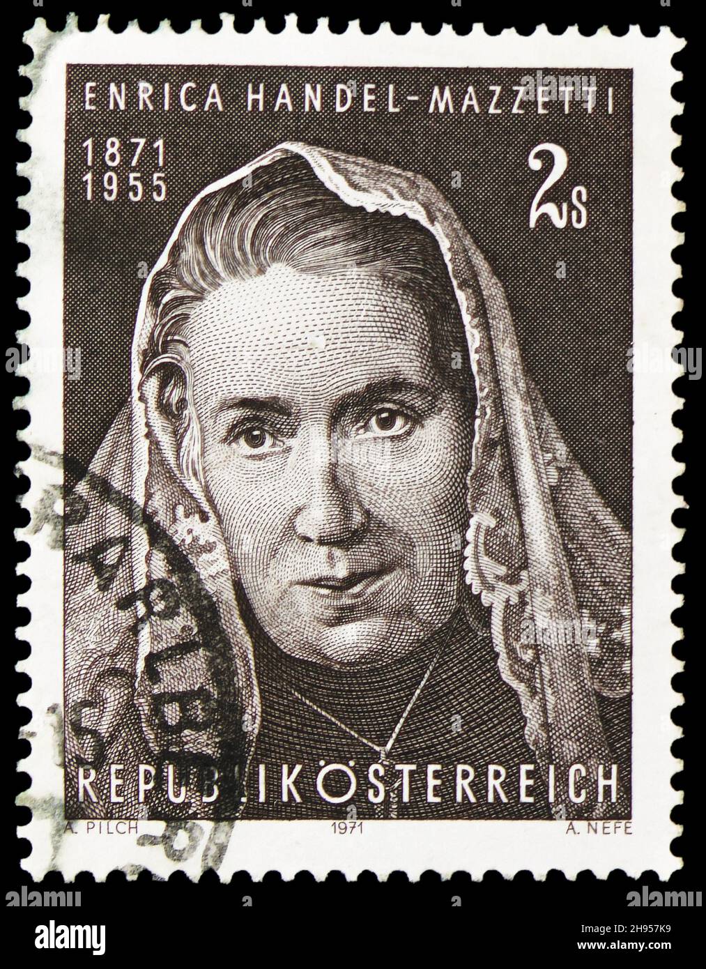 MOSCOW, RUSSIA - OCTOBER 24, 2021: Postage stamp printed in Austria ...