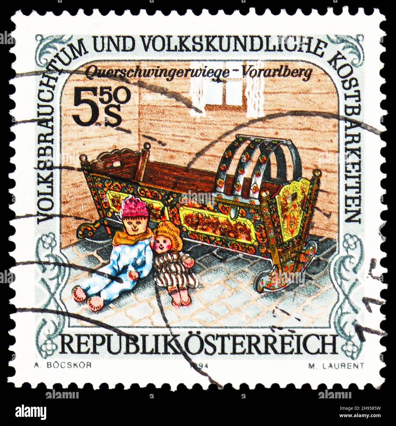 MOSCOW, RUSSIA - OCTOBER 24, 2021: Postage stamp printed in Austria ...