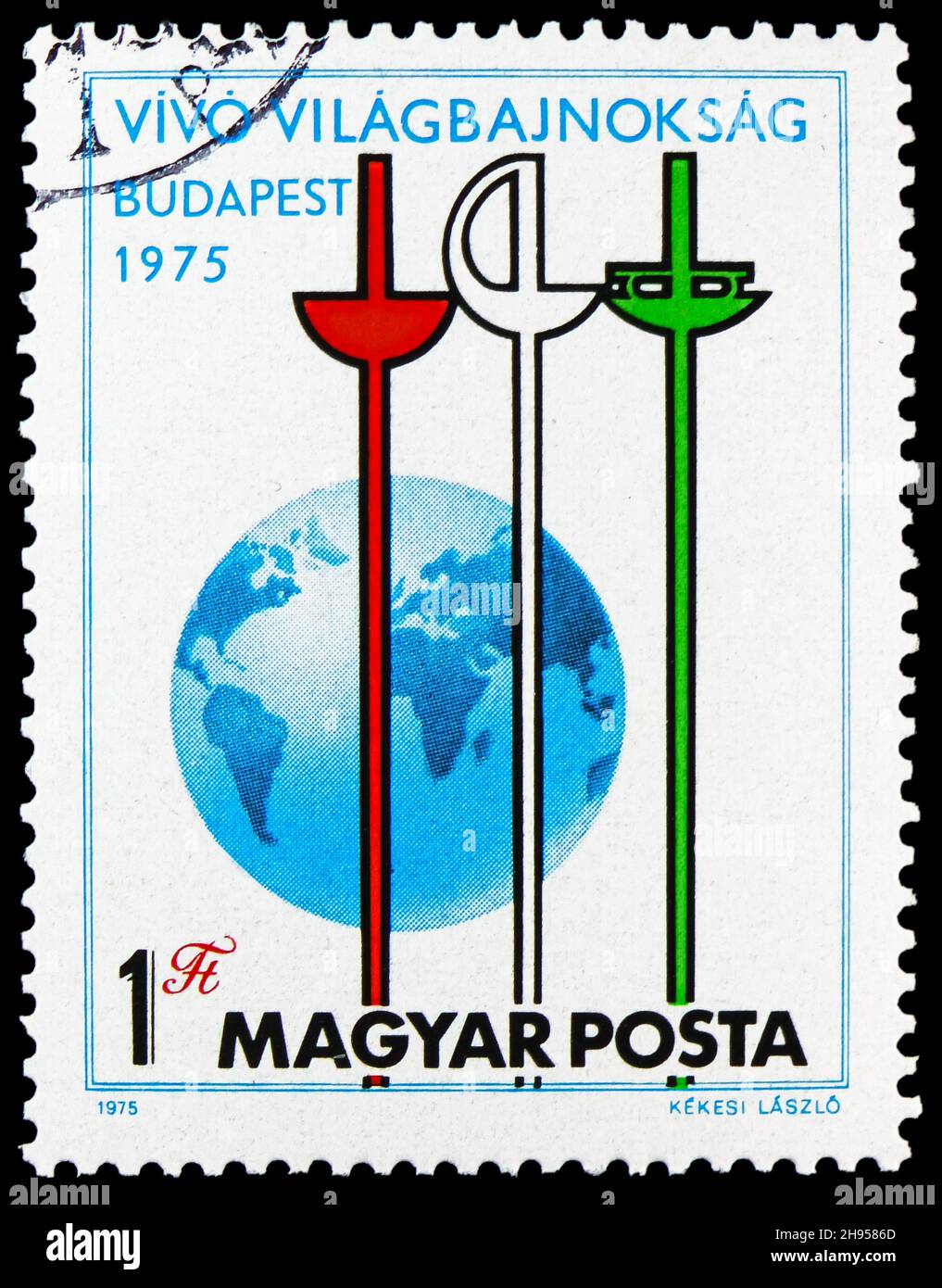 MOSCOW, RUSSIA - OCTOBER 24, 2021: Postage stamp printed in Hungary ...