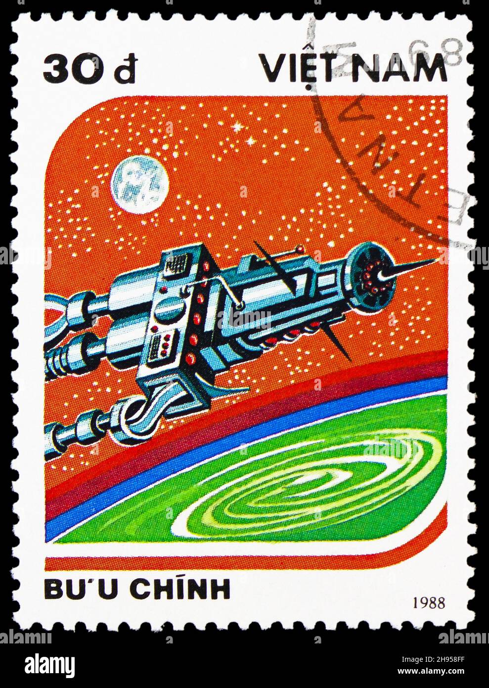 MOSCOW, RUSSIA - OCTOBER 24, 2021: Postage stamp printed in Vietnam ...