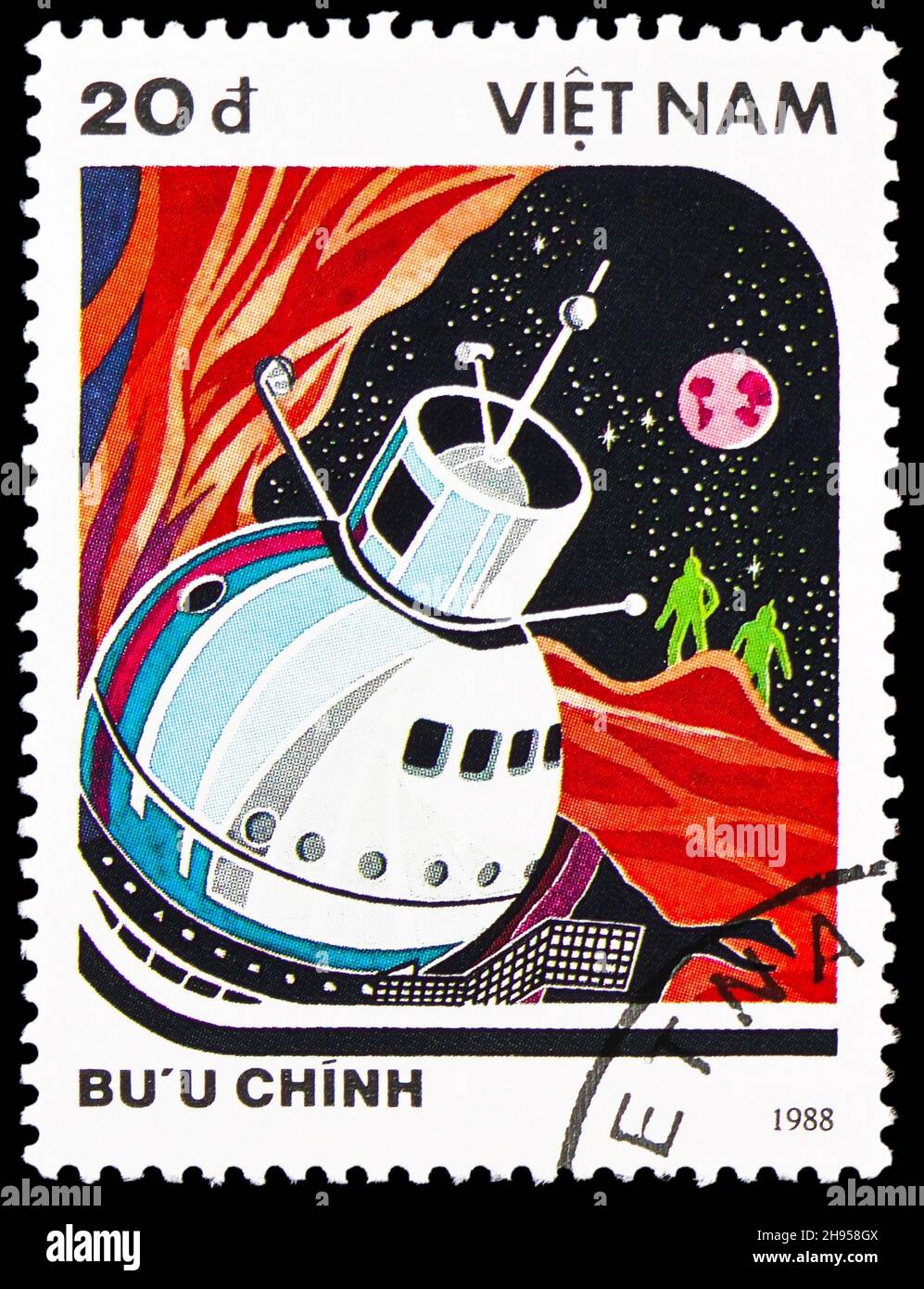 MOSCOW, RUSSIA - OCTOBER 24, 2021: Postage stamp printed in Vietnam ...